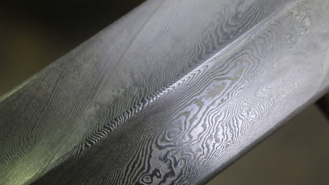 Forging two twisted bar Damascus daggers, part 2. - YouTube