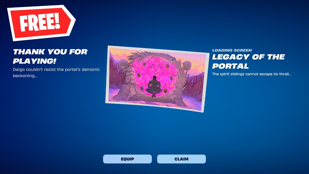 Why You Got a *FREE* "Legacy of The Portal" Loading Screen | Fortnite ...