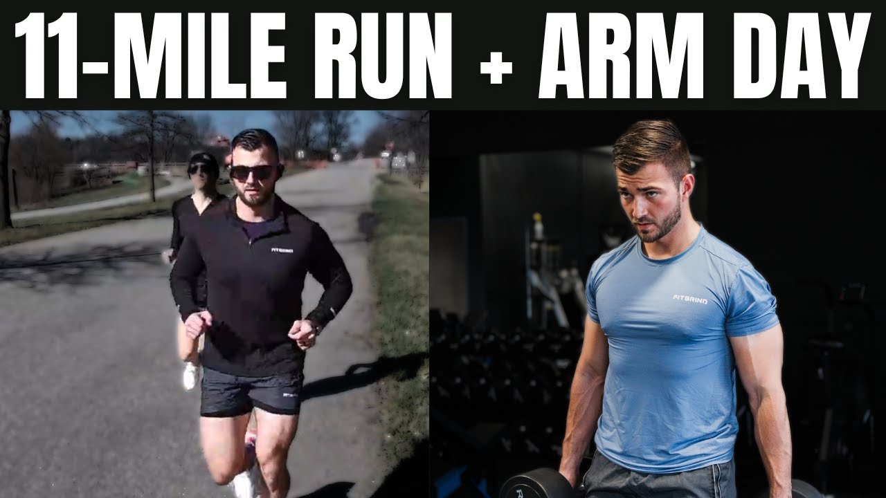 Half Marathon Training: 11-mile Run + Arm Workout - YouTube