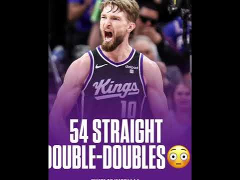 Domantas Sabonis breaks Kevin Love’s consecutive double/double streak 🔥 #kings #art via ...