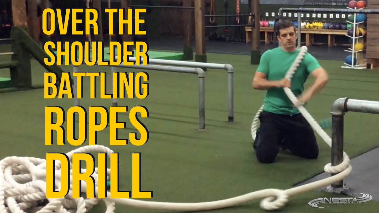 Over the Shoulder Battle Rope Drill - YouTube