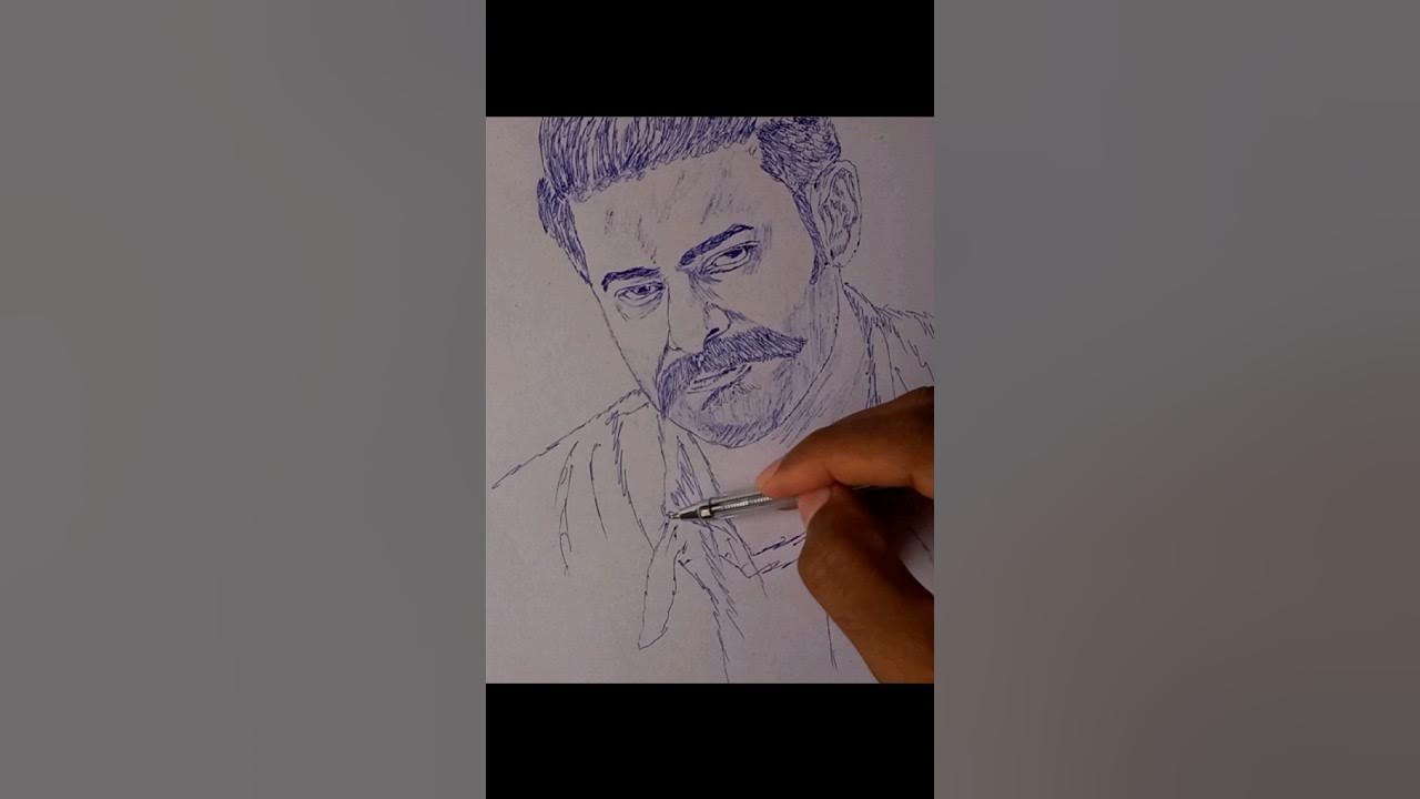 Sketch Drawing of Prabhas, Salaar , South Indian Superstar Sketching A's art - YouTube