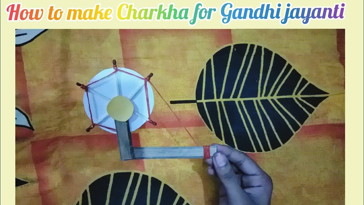 #Gandhi Jayanti Crafts#Easy Charkha making activity - YouTube