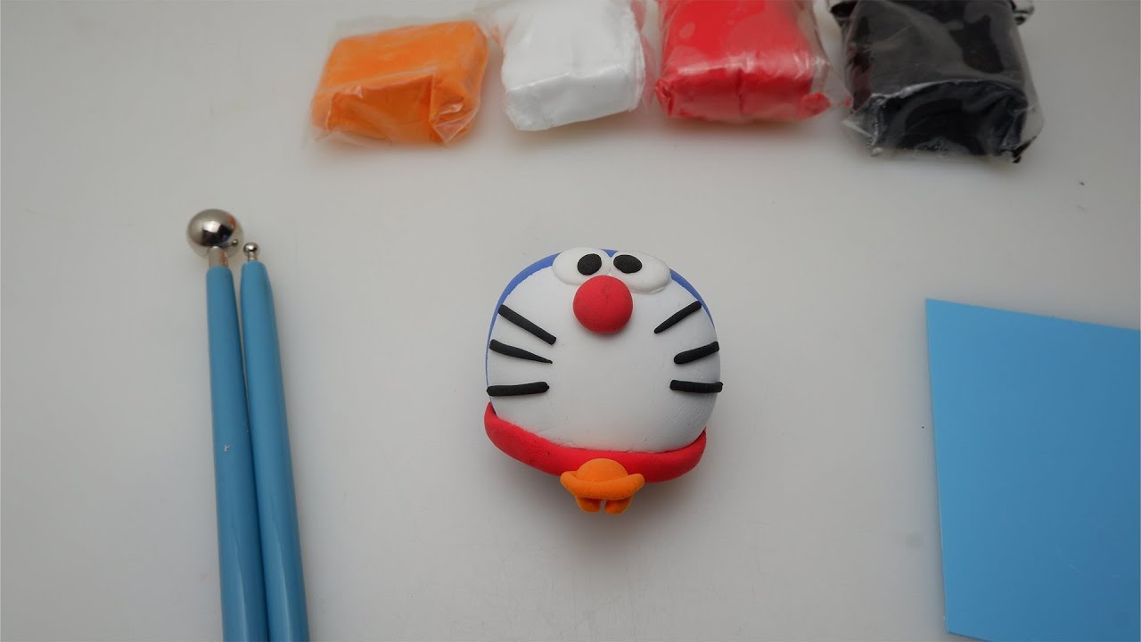 Make a Doraemon Toys From Polymer Clay, Easy Tutorial for Beginner ...