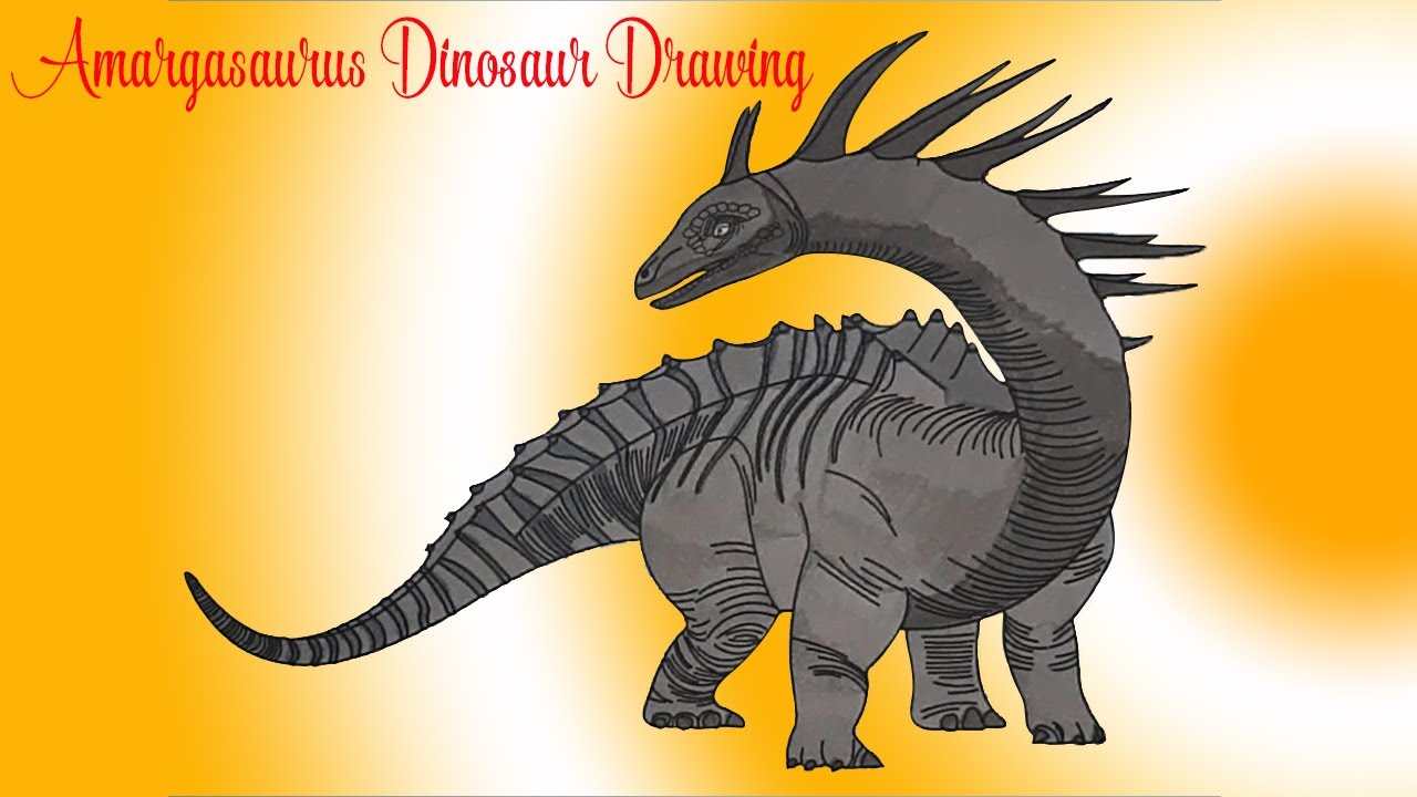 Amargasaurus Dinosaur Drawing | Amargasaurus Jurassic World - YouTube