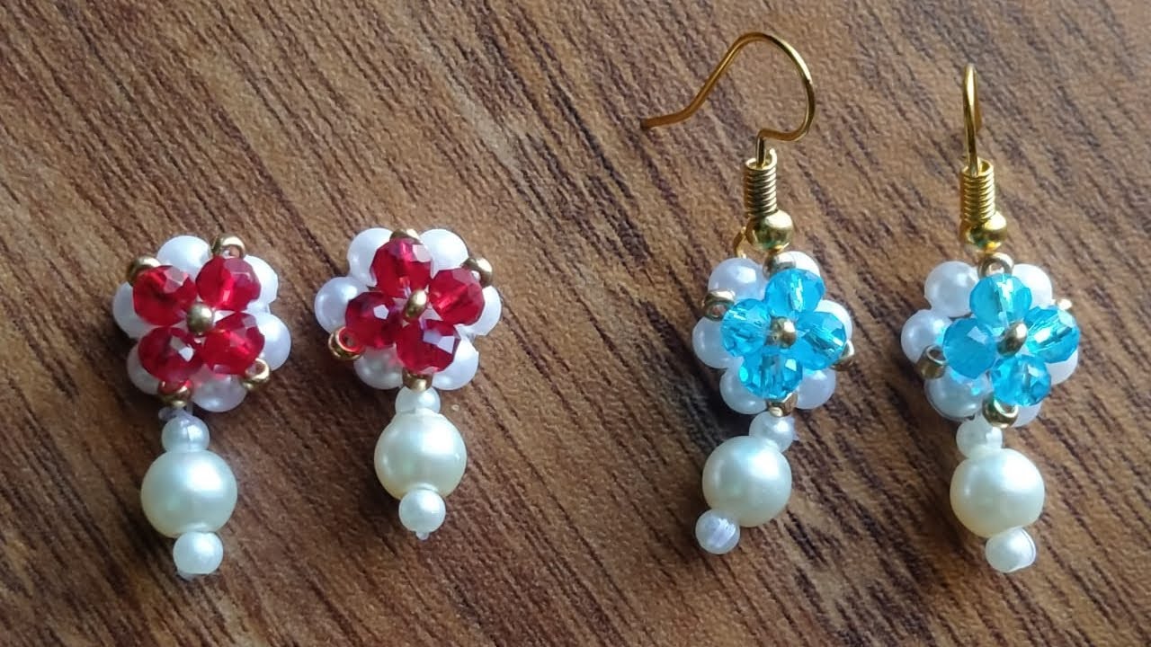 How to make simple and beautiful Pearl earrings at home /diy/pearls ...