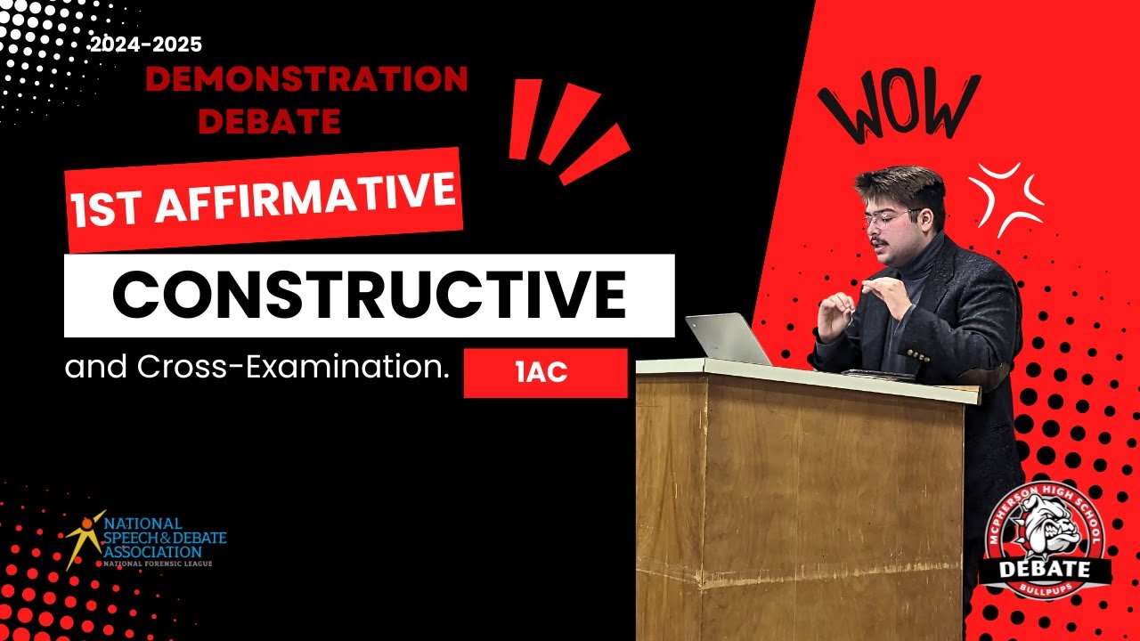 HS Policy Debate Demonstration - 1st Affirmative Constructive - YouTube