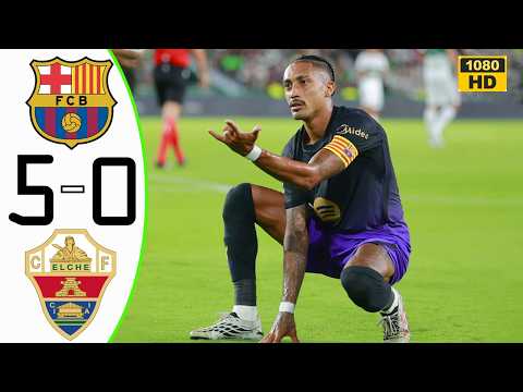 Barcelona vs Elche 5-0 All Goals and Football Highlights 2026 HD