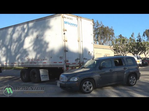 Big Rig into Chevy HHR - Lateral Crash Test - YouTube