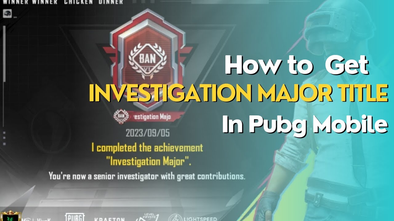 How to get Investigation Major title in Pubg Mobile| How to become ...