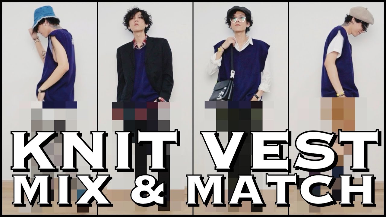 4 CARA STYLE KNIT VEST (VEST RAJUT) - YouTube