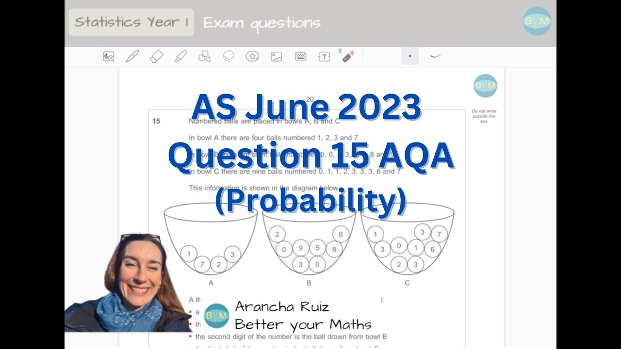 A Level maths June 2023 Question 15 AS Paper 1 AQA - YouTube