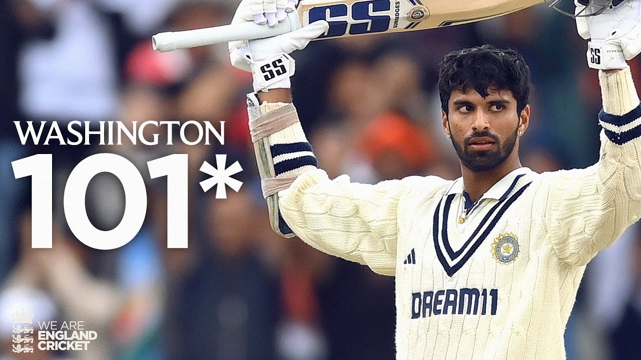 First Test Century | Washington Sundar Hits Maiden Ton Batting at No.5 ...