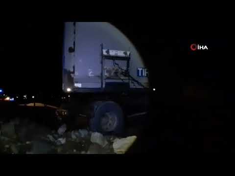 MAKAS ATAN TIR, BARİYERLERE ÇARPARAK DURABİLDİ