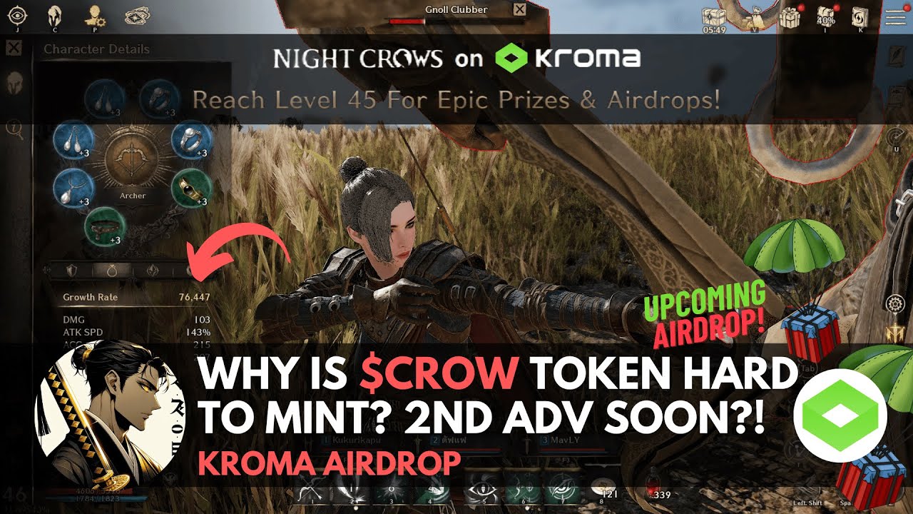 Airdrop + Play2Earn: Kroma x Night Crows (Airdrop Update / Huge Airdrop ...