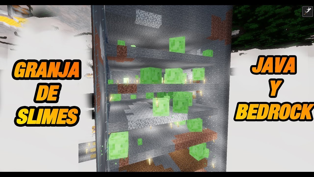 Como Hacer Una Granja De Slimes Super Efectiva | Minecraft Java 1.14.4 y Bedrock 1.12.1 - YouTube
