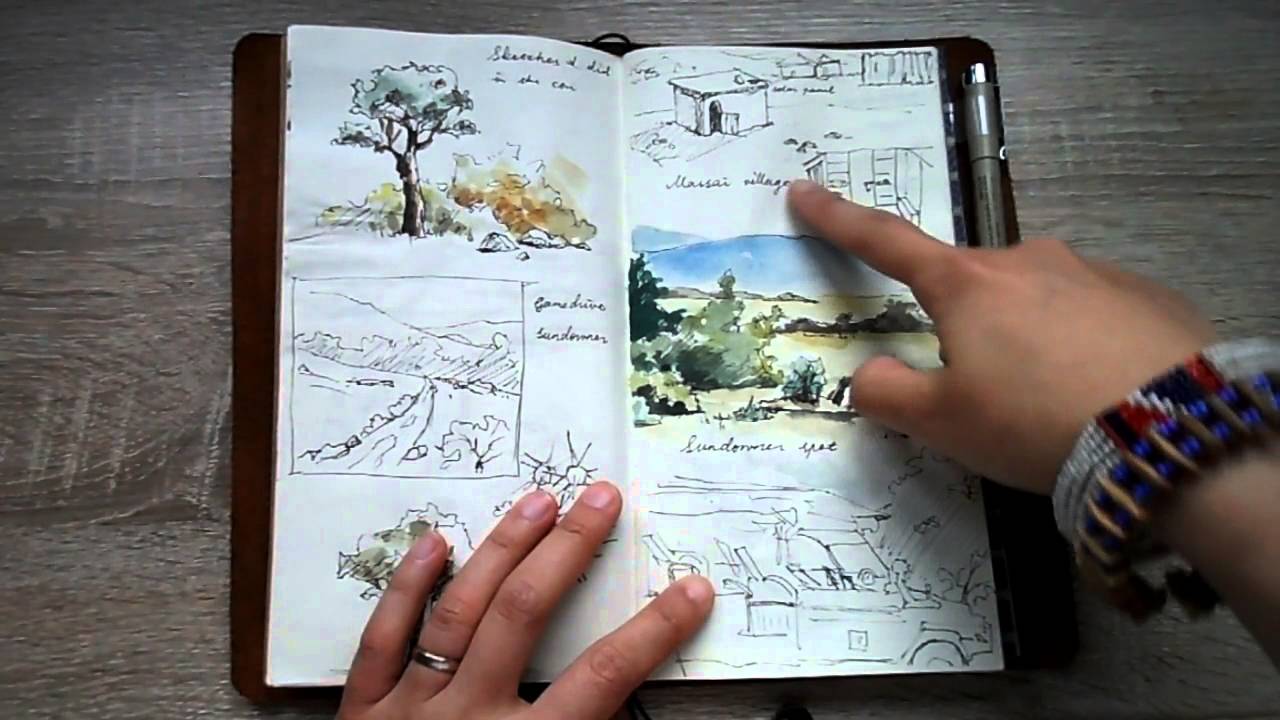 Art journal of my Kenya vacation in my fauxdori traveler's notebook ...