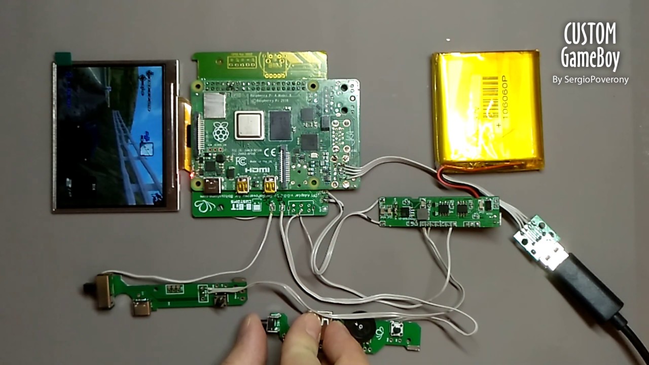Custom GameBoy Raspberry Pi 4 Parts review. - YouTube