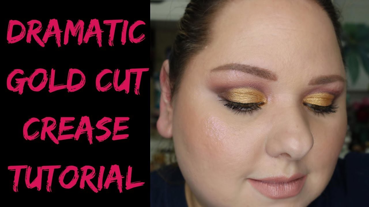 Dramatic Gold Cut Crease Tutorial - YouTube