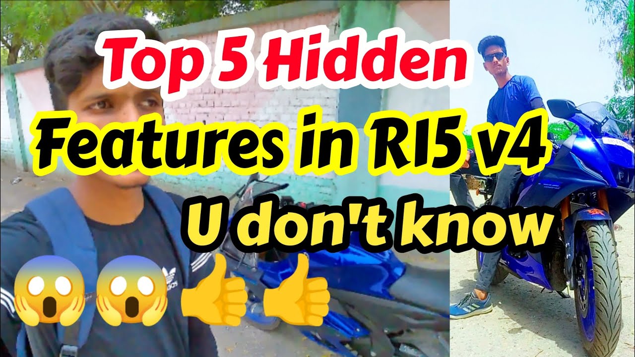 TOP 5 HIDDEN FEATURES in Yamaha R15 V4 | R15 V4 racing blue ...