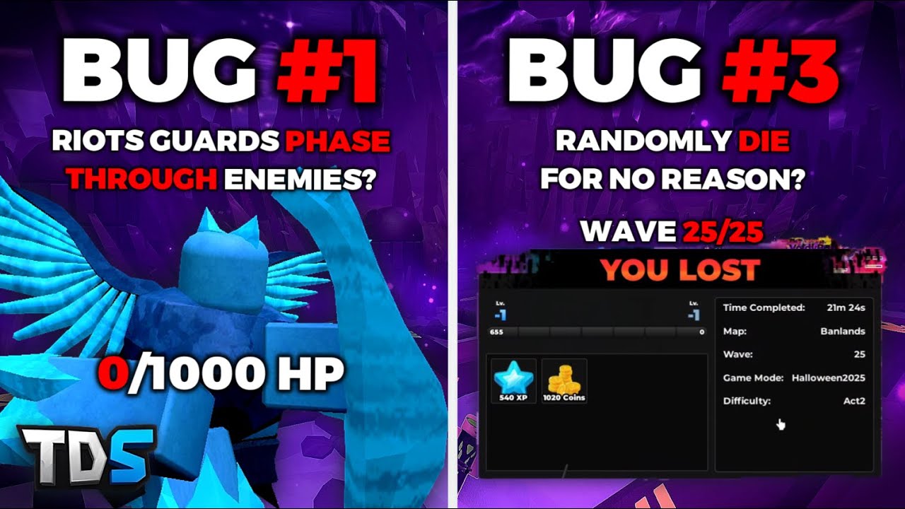 TDS Halloween 2025 NIGHT 2 RANDOM BUGS! (Auto-Loss, Fake HP, Fake Riot ...