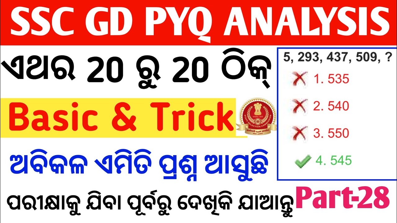 SSC GD PYQ Analysis | SSC GD Exam 2025 | SSC GD Reasoning PYQ ...