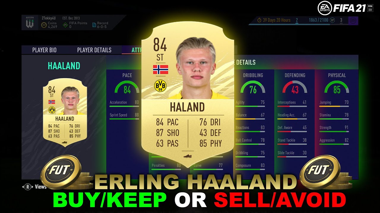 FIFA 21- ERLING HAALAND PLAYER REVIEW - YouTube