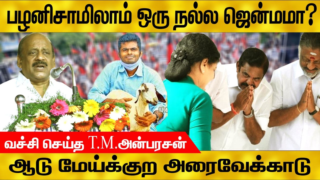 TM Anbarasan speech on Edappadi Palanisami | EPS | Annamalai | M K ...