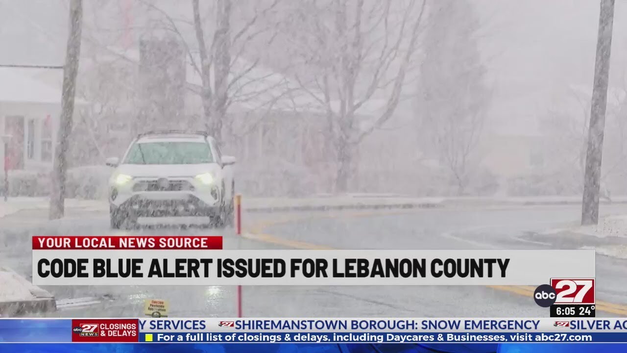 Code Blue alert issued for Lebanon County - YouTube
