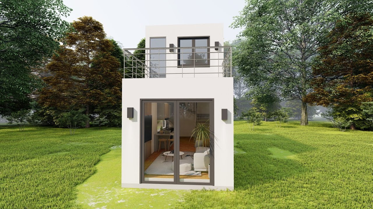 Small House Design (3x8 meters) (24 sqm) | KG Architecture - YouTube