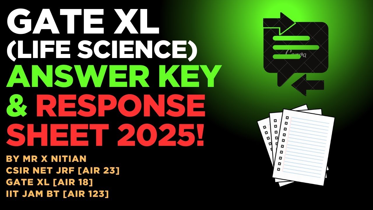 gate xl 2025 answer key | gate life science answer key 2025 | gate xl ...