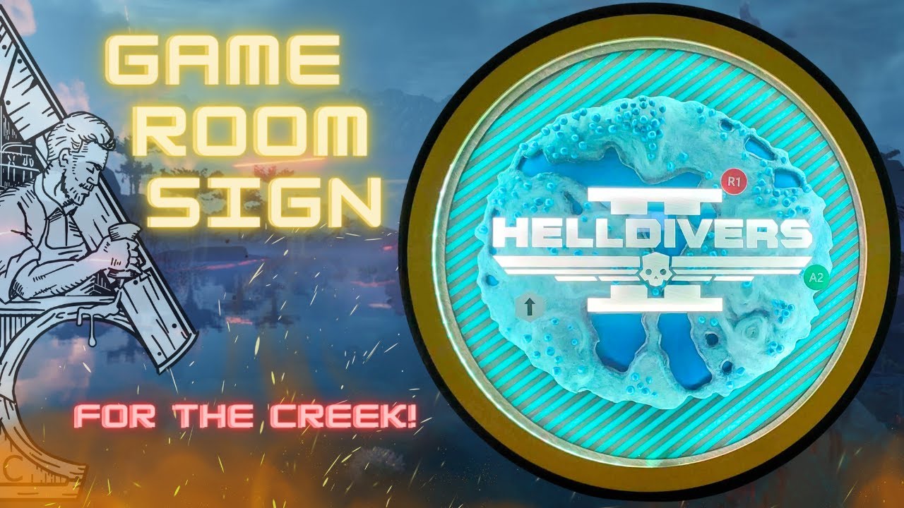 Dive Into HELLDIVERS 2 With This Game Room Sign! - YouTube
