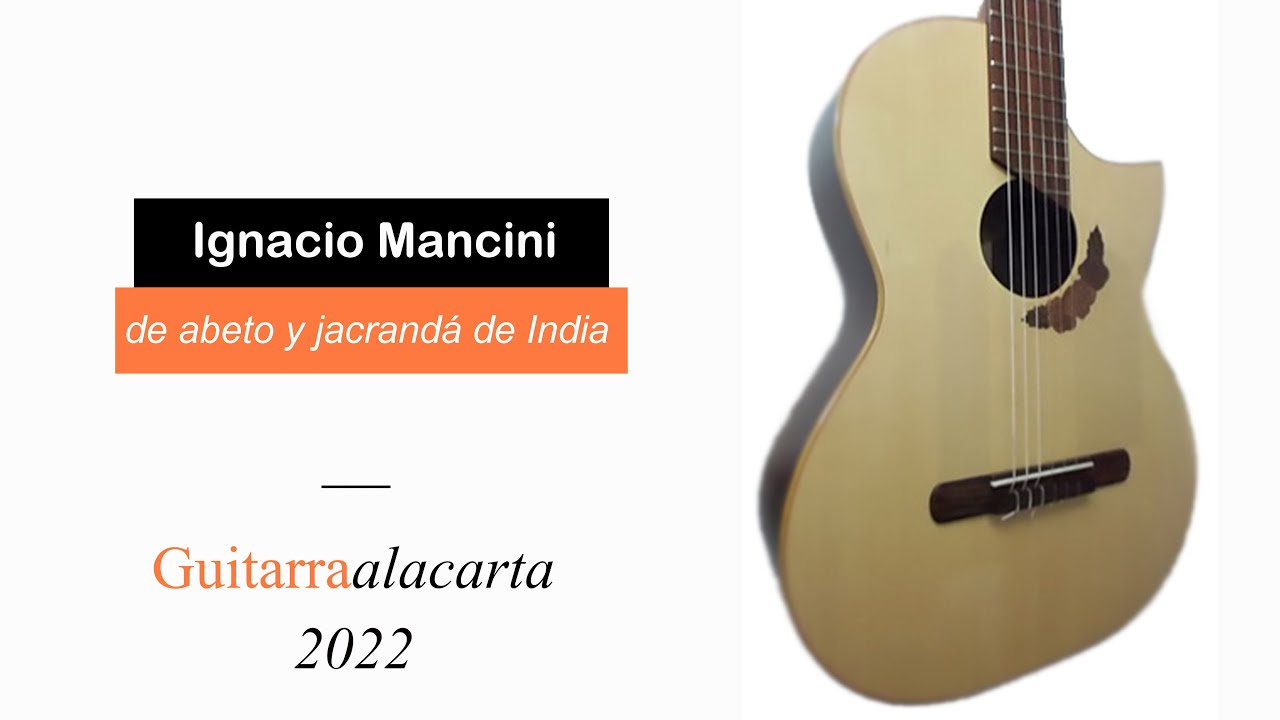 Guitarra Ignacio Mancini de abeto y jacarandá de india con corte ...