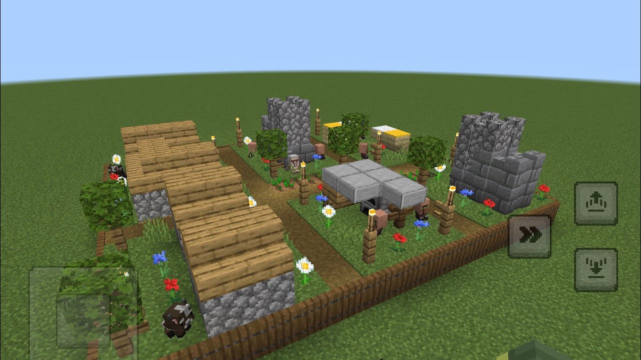 Building mini biomes in minecraft! Ep: 2 Village - YouTube