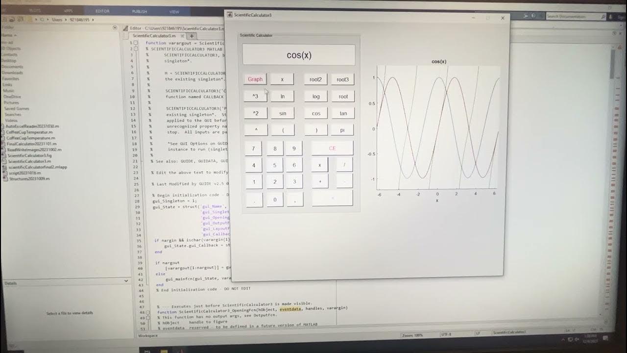Scientific Calculator GUI Matlab Demonstration - YouTube