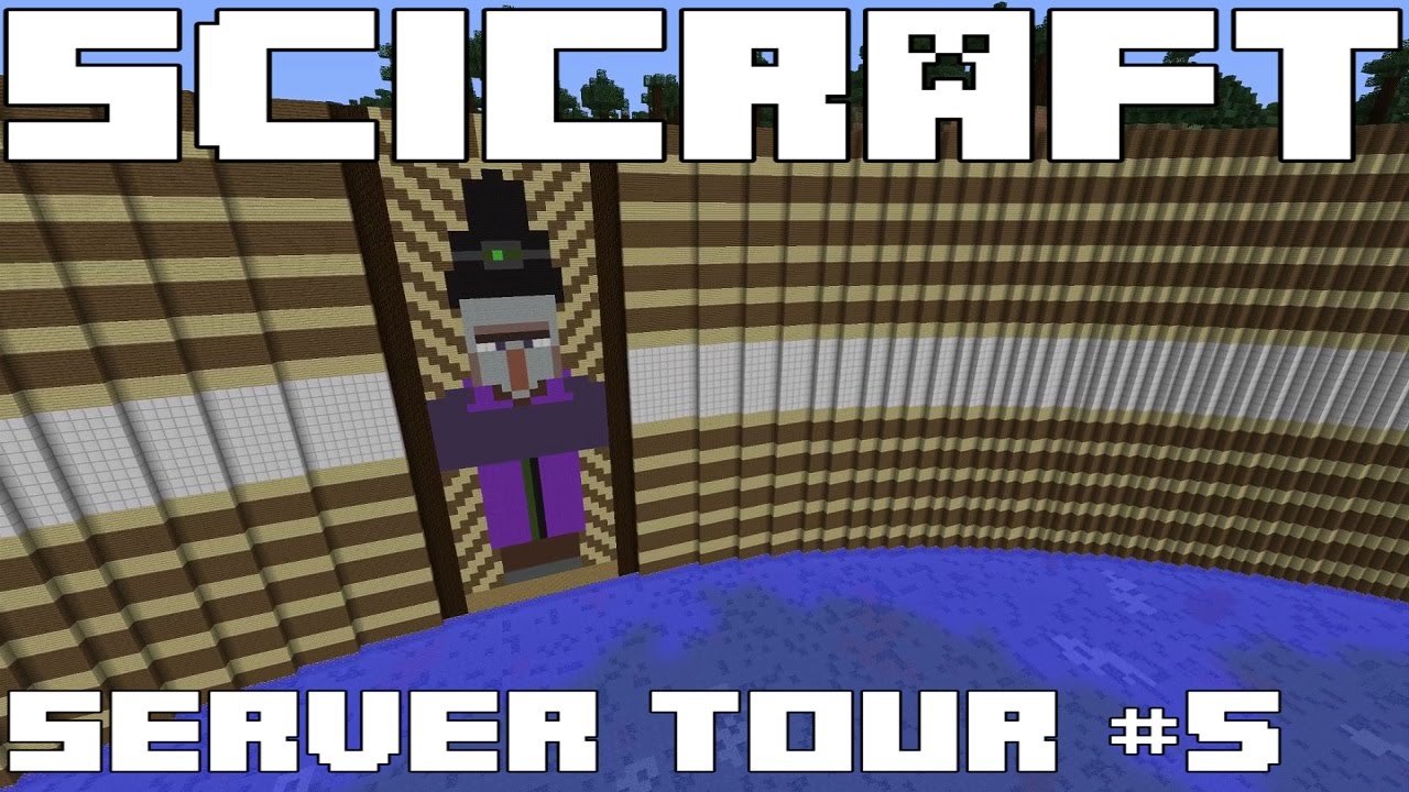 SciCraft Minecraft Server Tour #5 - QUADRUPLE WITCH FARM PERIMETER ...