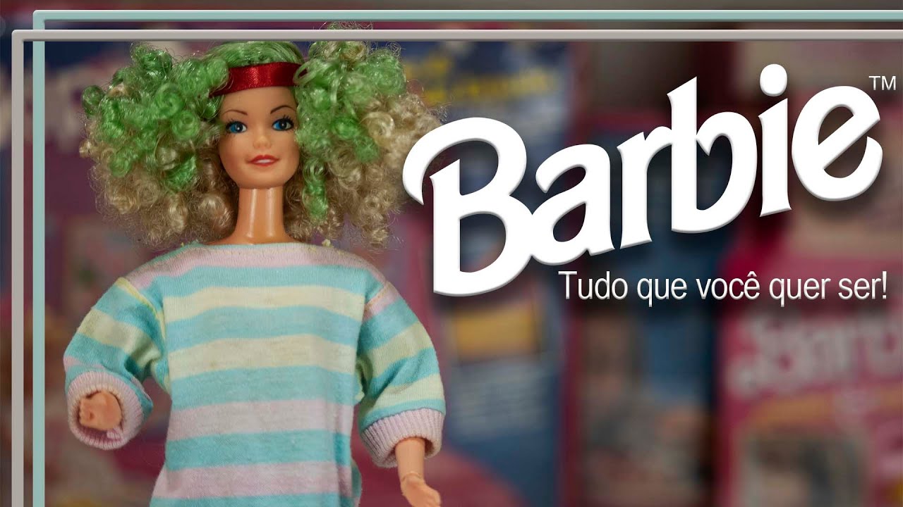 Barbie 1986 - cabelo cacheado com mecha verde - YouTube