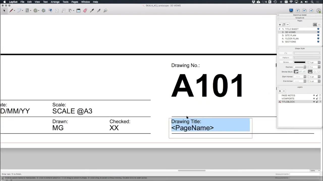 Understanding Title Blocks in SketchUp & Layout - YouTube