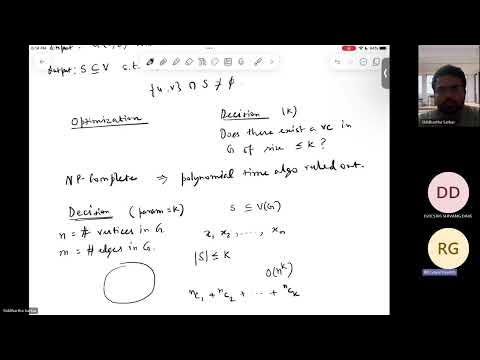 Parameterized Algorithms 2023 (NPTEL course: noc23_cs102) TA session 08 - YouTube