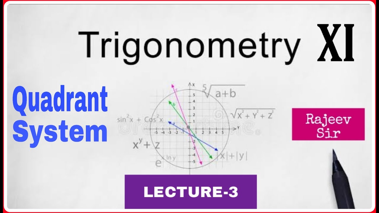 #3.TRIGONOMETRY | UNDERSTANDING OF QUADRANT SYSTEM | CH-3 CLASS 11TH ...