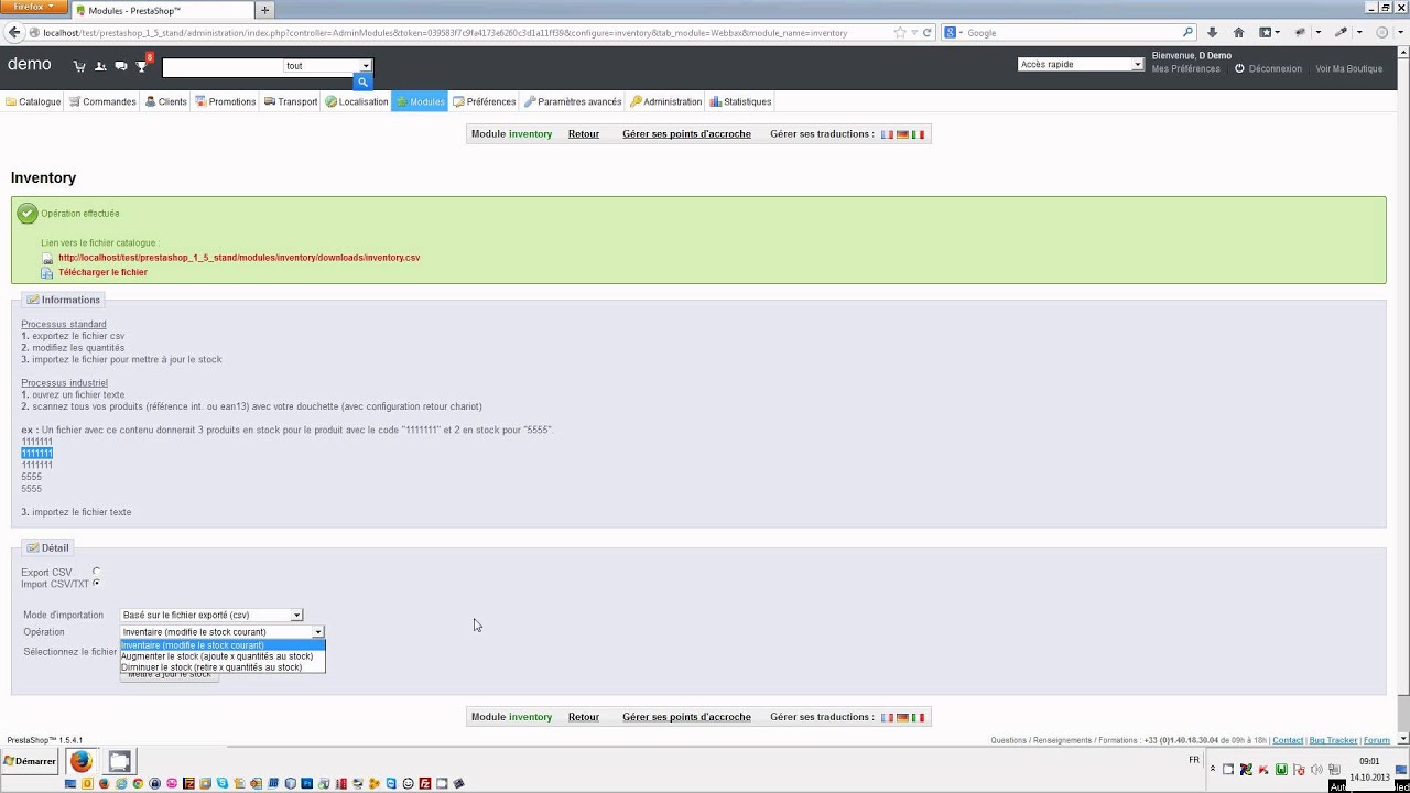 Module Inventaire Prestashop - YouTube