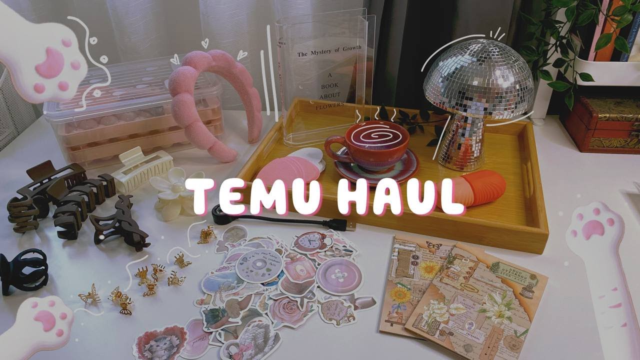 Huge Temu Haul 🛒aesthetic finds 💮🩷 - YouTube