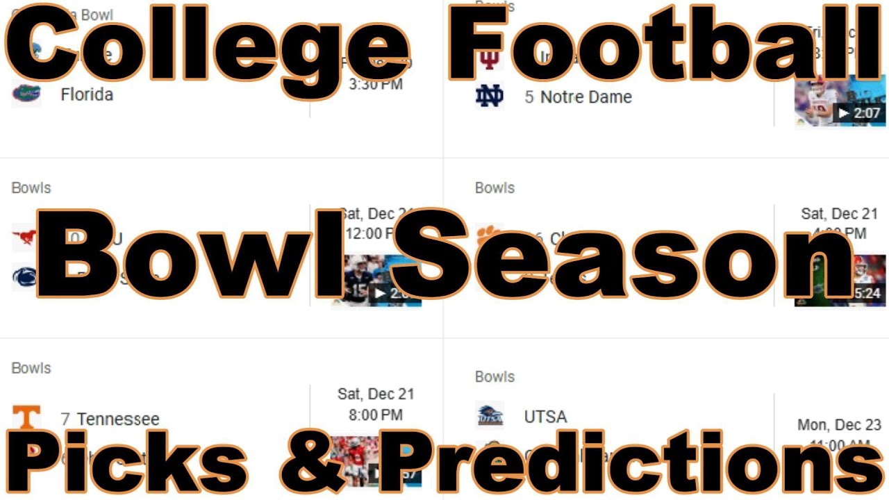 2024 College Football Bowl Games Picks And Predictions & 1st Round ...