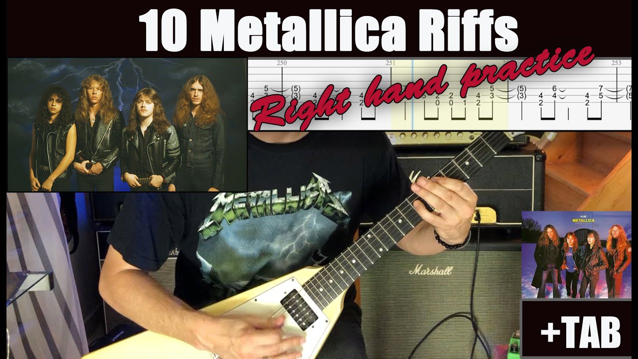 10 Great Metallica Riffs + TAB - YouTube