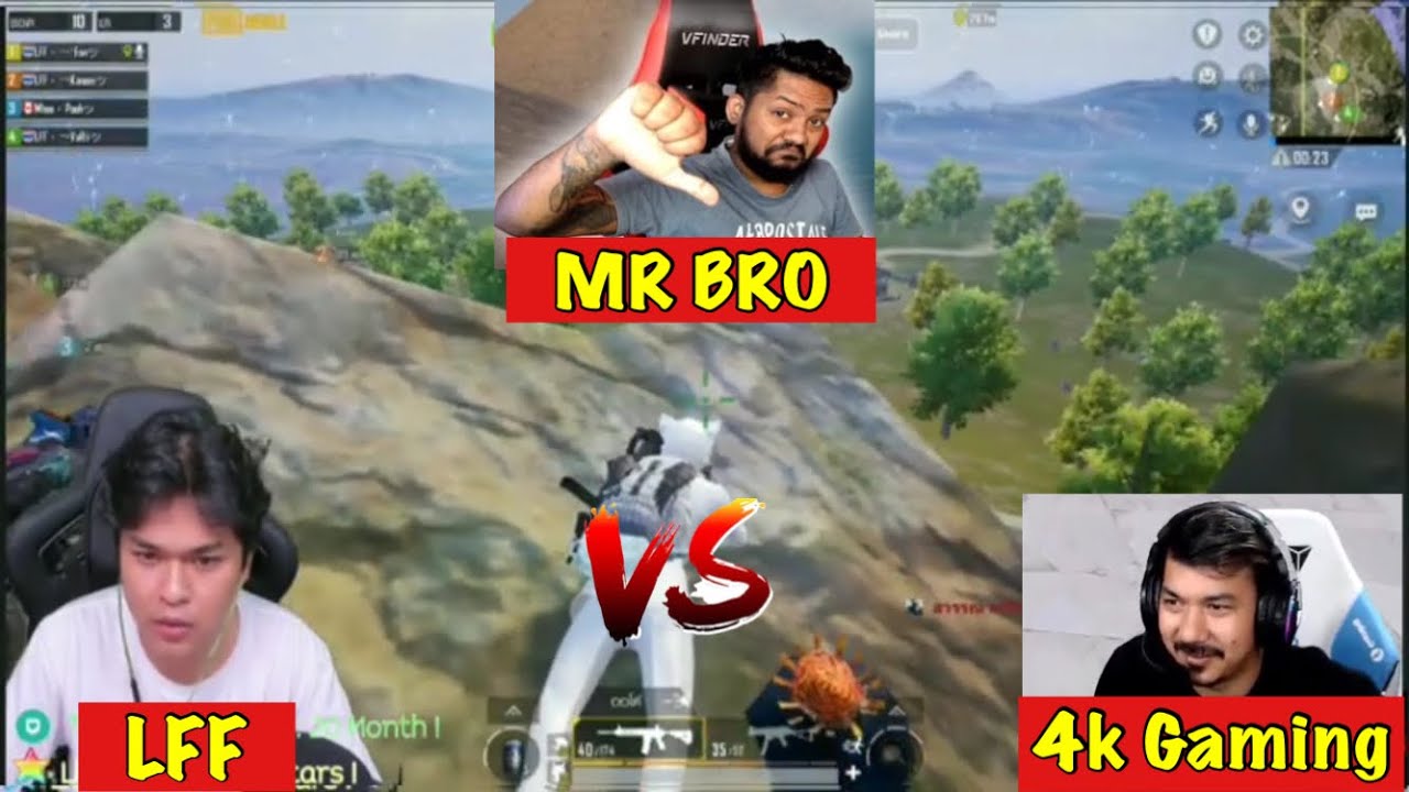 4K GAMING vs MR BRO vs LIFE FOR FUN || Intense long rush battle || 🇳🇵vs ...