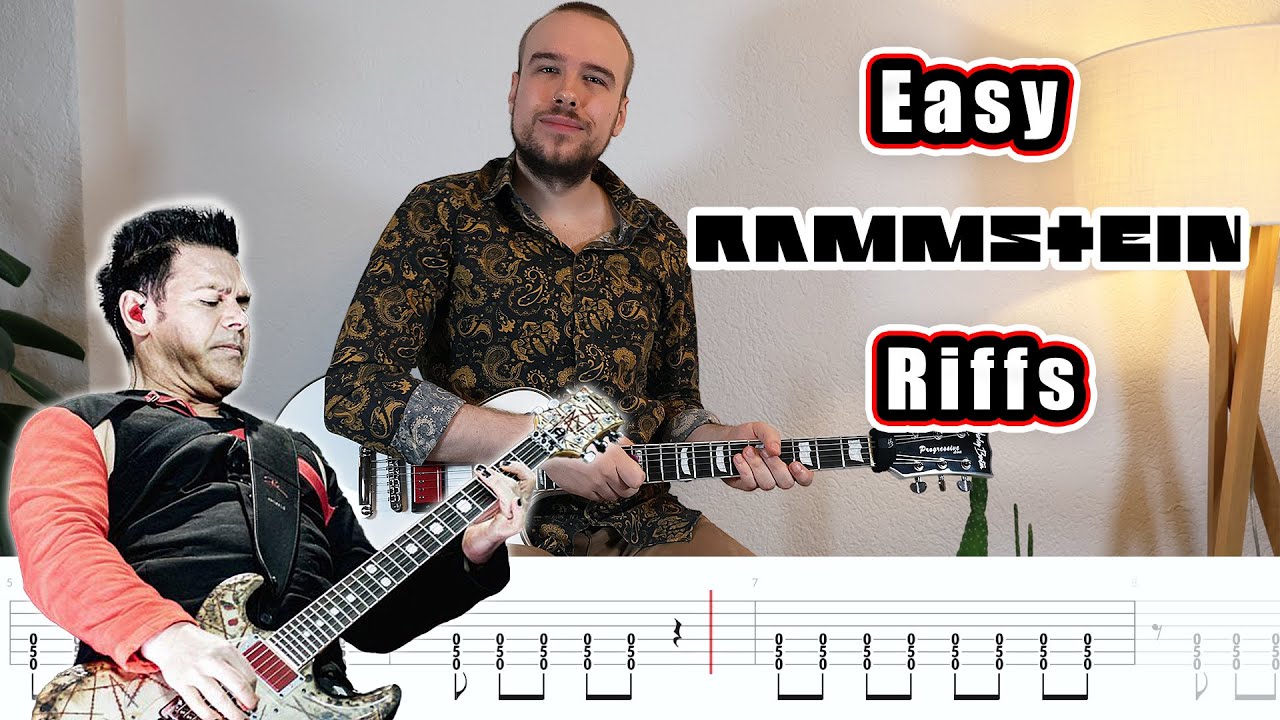 20 Easy Rammstein Guitar Riffs for Beginners (with Tabs) - YouTube