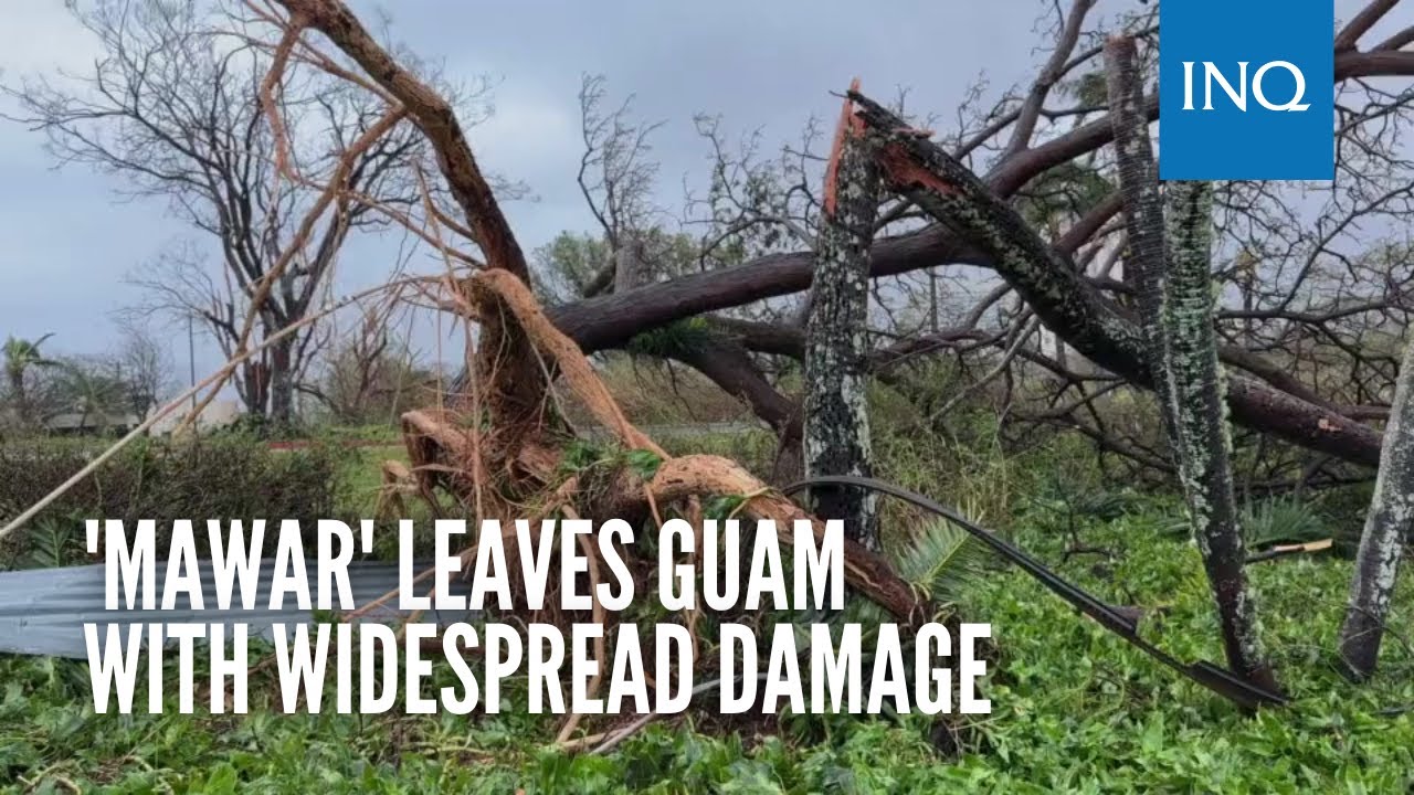 'Mawar' leaves Guam with widespread damage - YouTube