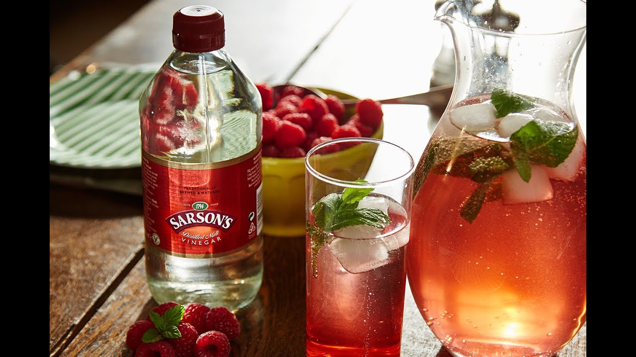 Raspberry Fruit Shrub Cocktail Recipe - Sarson's - YouTube