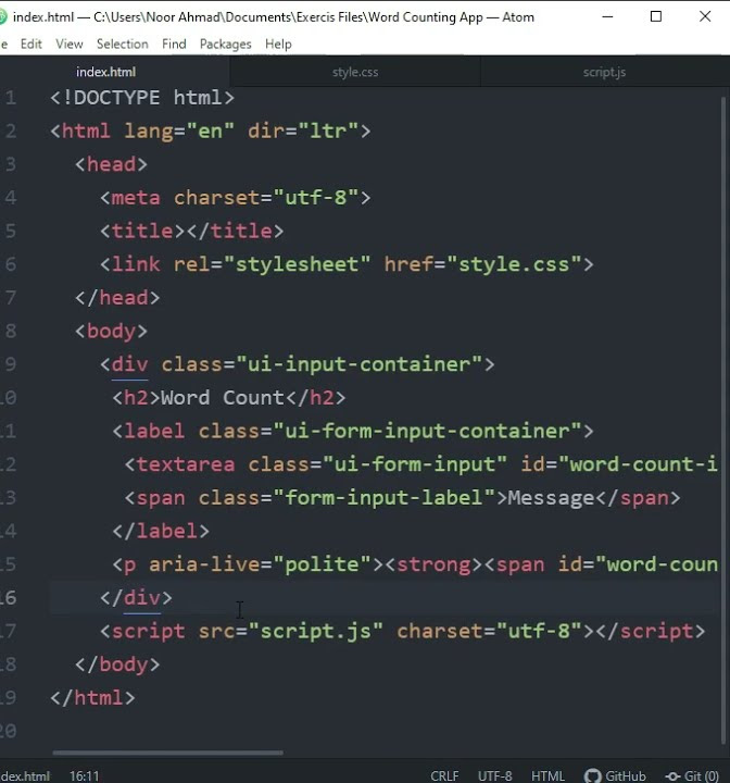 Word Counting App With Javascript #shorts - YouTube