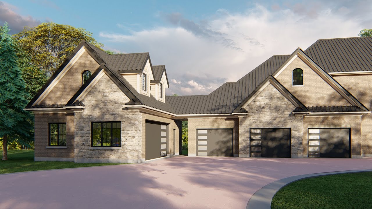 Traditional Carriage House | Addition | Side Loaded 2 Car Garage ...